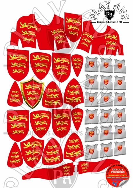 AUTOCOLLANTS PLAYMOBIL CABALLERO Medieval - Autocollants chevalier ...