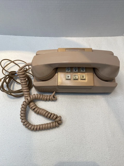 VINTAGE GTE AE Push Button Telephone Model 182 Beige Starlite Phone ...