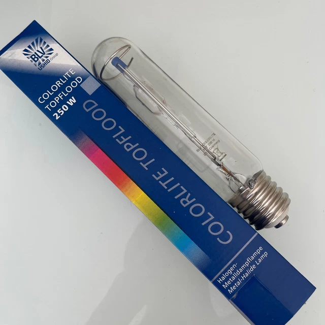 BLV COLORLITE 250W GES E40 Blue Metal Halide Flood Bulb 224426 Blue ...