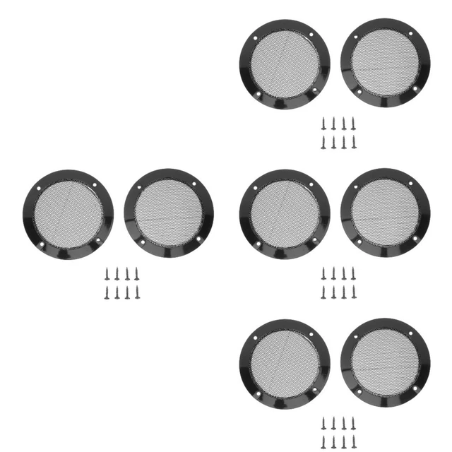 4 SETS CAR Speaker Cover Grill Mesh Metal Decorative Circle Accessory £ ...