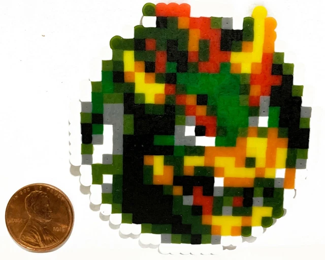 BOWSER SUPER MARIO RPG mini perle sprite perler pixel art rétro icône ...