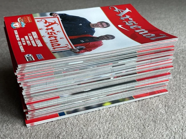 FULL SET OF 29 2000/2001 Arsenal FC Home Match Programmes, Champ ...
