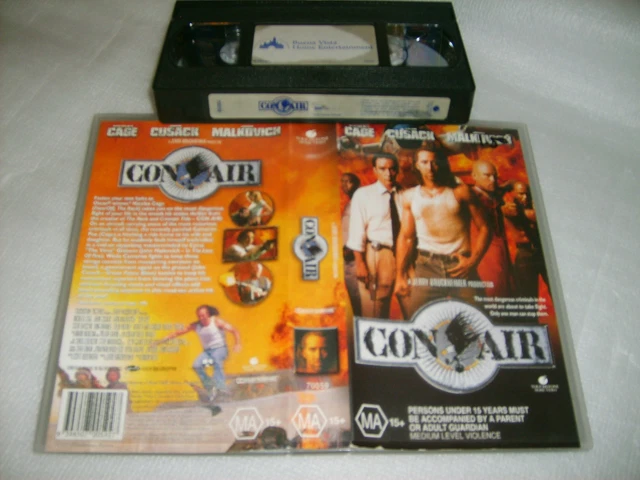 CON-AIR - NICOLAS Cage / John Malkovich - Australian VHS - Cult Drama ...