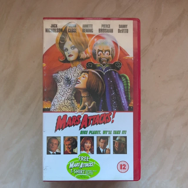 MARS ATTACKS - 1996 VHS - Classic 90s Movie - Double case £3.31 - PicClick UK