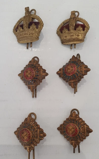 BRITISH ARMY OFFICER Rank Insignia "Crowns & Stars" WWII King's Crown ...