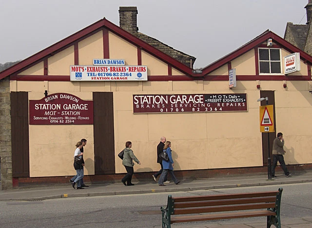PHOTO 6X4 STATION Garage, Railway Street Ramsbottom Opposite the ...