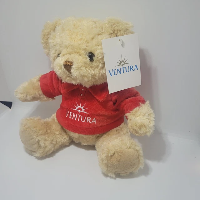 P & O Teddy Bear Ventura Cruise Ship Promo Red Top 8"Plush Cuddly Soft ...