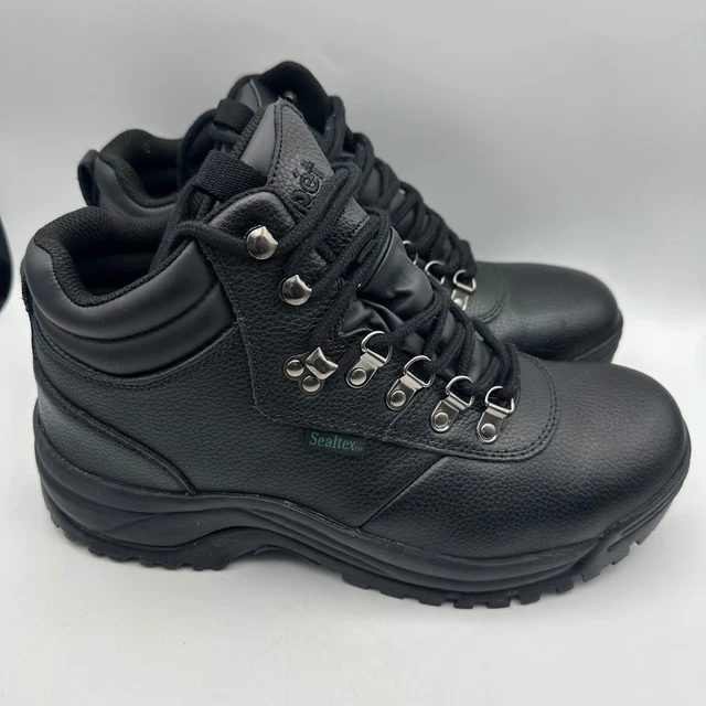 PROPET CLIFF WALKER Men 10 Wide Black Leather Sealtex Waterproof Hiking ...