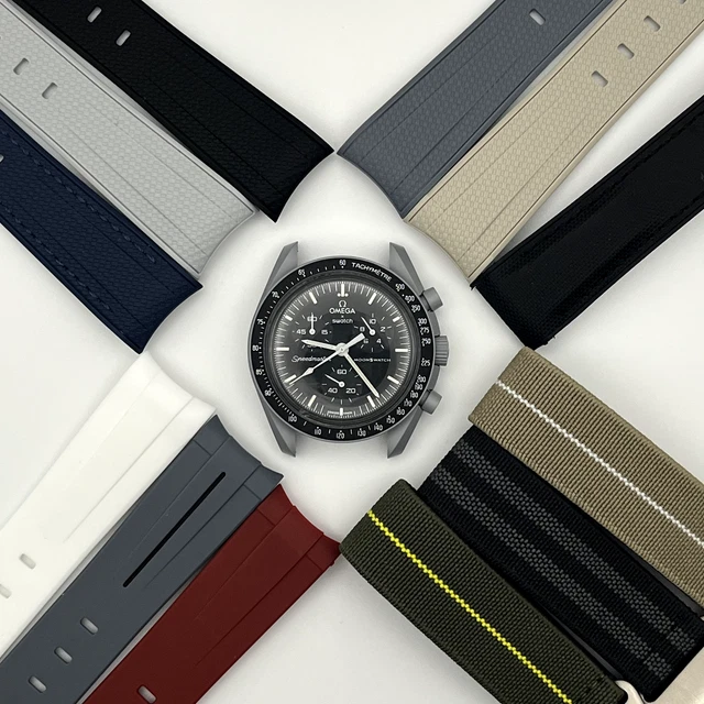 WATCH STRAPS FOROMEGA x Swatch MoonSwatch Mission to Earthphase £16.95 ...