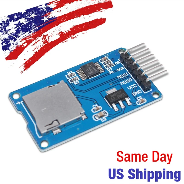 MICRO SD CARD Reader Writer Module SPI Arduino PIC AVR SDHC USA SHIP ...