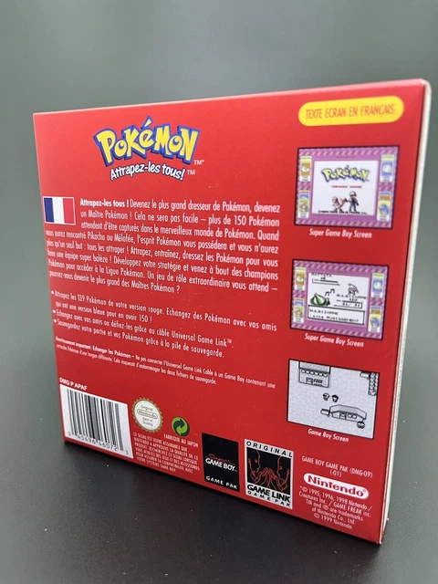 BOITE JEUX GAMEBOY Pokemon Version Rouge FR Game Boy + Plateau Cale EUR ...