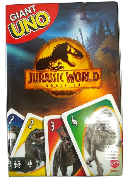 JURASSIC WORLD DOMINION Giant Mattel Games UNO Card Game 2-10 Players ... JURASSIC WORLD DOMINION Giant Mattel Games UNO Card Game 2-10 Players ...