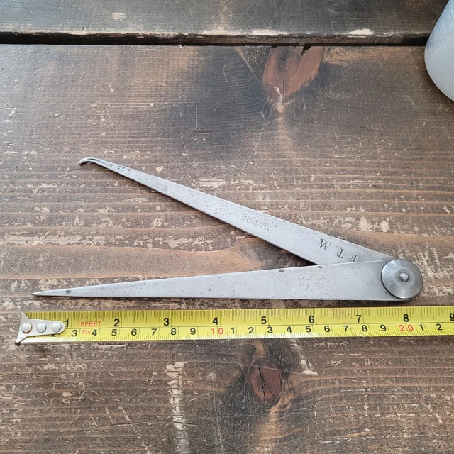 VINTAGE STARRETT HERMAPHRODITE CALIPERS 8 INCH LONG - Unique / Rare ...