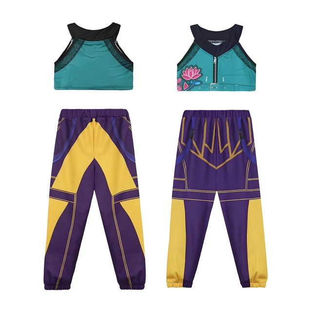 KIDS GIRLS KPOP Demon Hunters Cosplay Rumi Zoey Costume Outfits Fancy ...