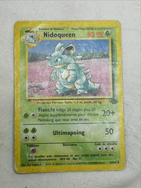 SA CARTE POKEMON NIDOQUEEN 90 PV 1ère génération 1999 Wizards 23/64 EUR ...