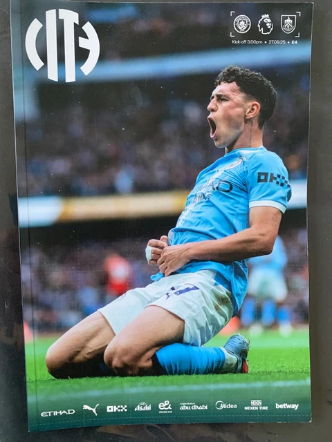 MANCHESTER CITY V Burnley 2025 £4.91 - PicClick UK