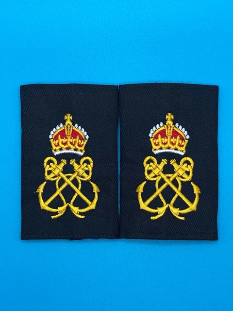 PAIR: ROYAL NAVY Rank Slides - Petty Officer PO Black Gold - CIIIR £6. ...