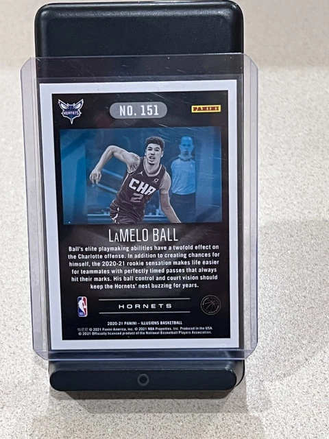 LAMELO BALL 2020-21 Panini Illusions #151 RC Charlotte Hornets NBA $1. ... LAMELO BALL 2020-21 Panini Illusions #151 RC Charlotte Hornets NBA $1. ...