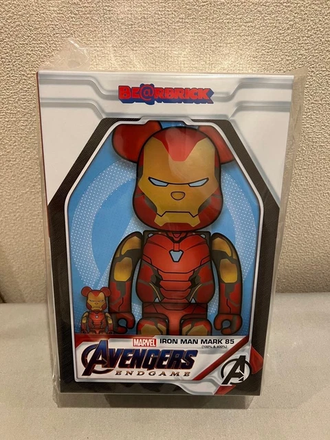 MEDICOM TOY BE@RBRICK Iron Man Mark 85 100% Y 400% Bearbrick Iron Man ...