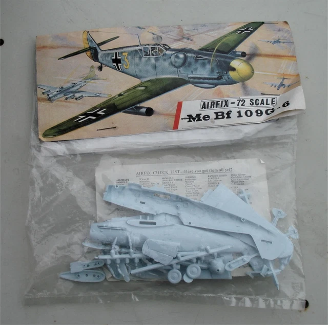 VINTAGE AIRFIX RED STRIPE 1/72 ME Bf 109 G KIT FREE P&P £18.00 ...