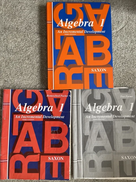 SAXON ALGEBRA 1 (3rd Edition) SET Textbook, Answer Key & Test Forms $29 ...