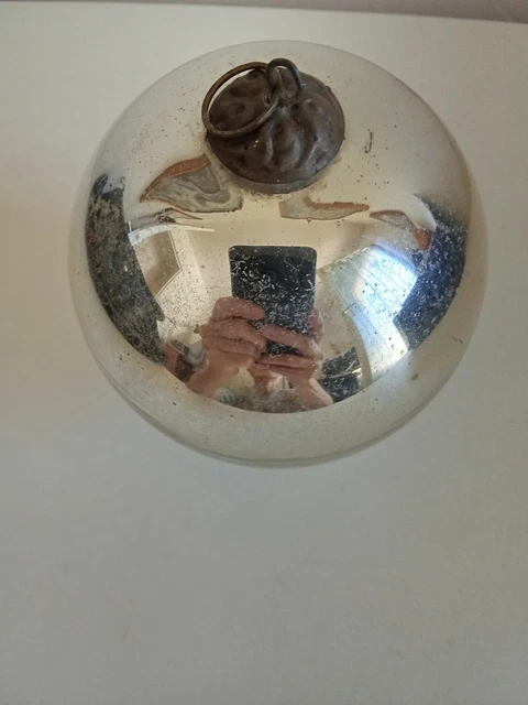 ANCIENNE BOULE DE Noël Verre Mercurisé Boule De Pardon France EUR 90,00 ...