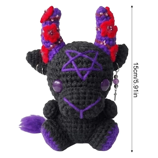 15CM BAPHOMET ZOMBIE and Mini Plush Crocheted Toy Knitted Doll Kid ...
