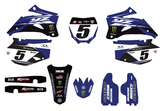 YAMAHA FACTORY TEAM GRAPHICS FULL KIT YZ250F YZ450F Laminated 2006 -2009 $209.24 - PicClick AU