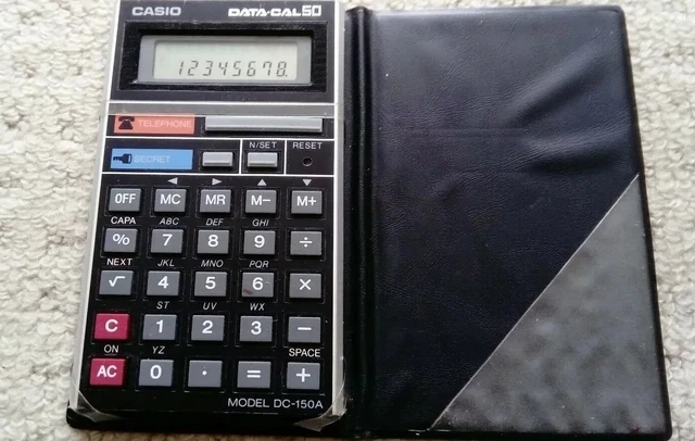 RARE VINTAGE CASIO Calculator Data Cal 50 DC 150A : Telephone List Secrecy Etc £4.96 - PicClick UK