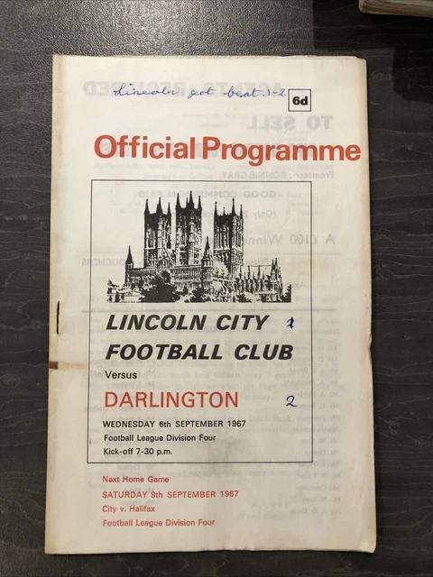 LINCOLN CITY FOOTBALL Programme’s - 1967 - 11 Copies £10.73 - PicClick UK