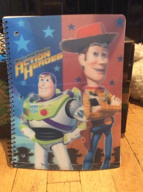 DISNEY STORE TOY Story Buzz Woody Lenticular 3D Spiral Bound Notebook ...
