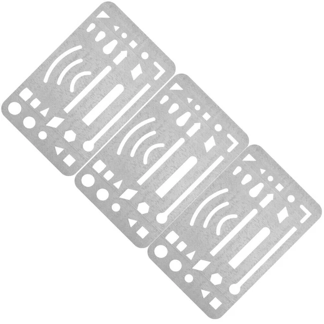 3 PCS 27 holes Drawing Drafting Craft Stencils Eraser Templates Tools ...