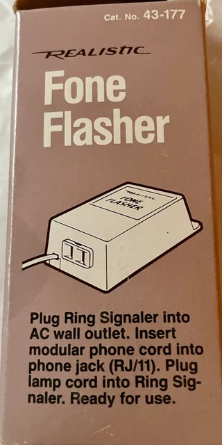 REALISTIC RADIO SHACK Fone Flasher #43-177 Preowned Phone Flasher Lamp ...