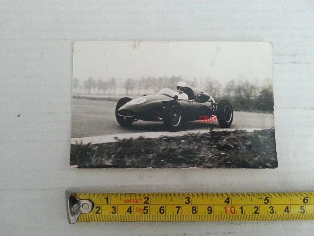 FOTO ORIGINALE JACK Lewis (Cooper) 1960 BRUXELLES GRAN PREMIO HEYSEL ...