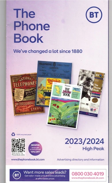 THE BT PHONE Book - Final Edition 2023/2024 High Peak £8.52 - PicClick UK