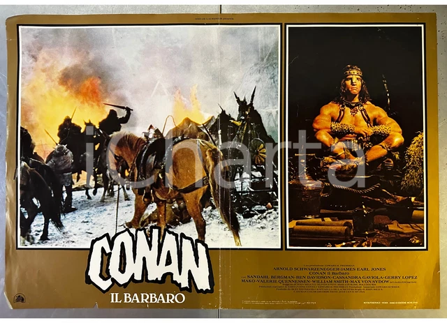 1982 ARNOLD SCHWARZENEGGER "Conan il Barbaro" - Fotobusta poster 65x45 ...