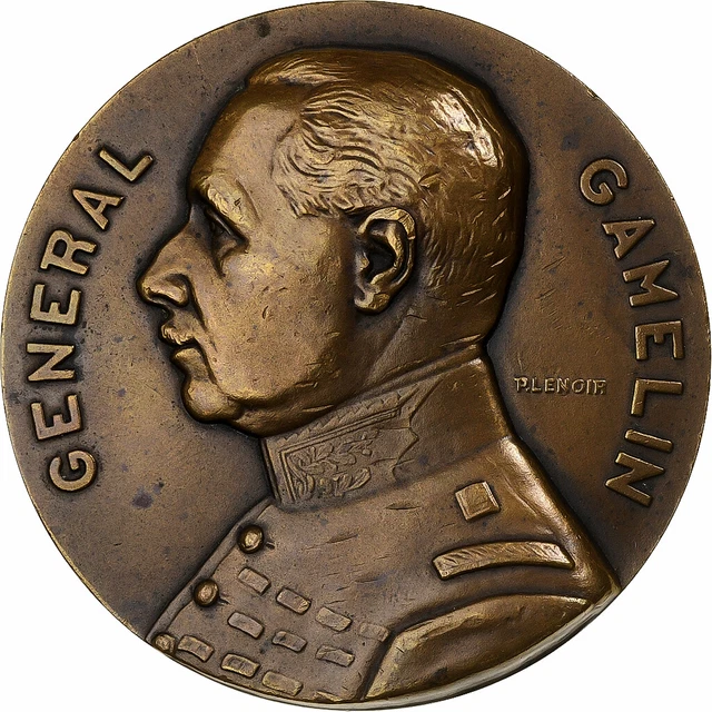 [#1156993] FRANKRIJK, MEDAILLE, Guerre, Général Gamelin, Bronzen ...