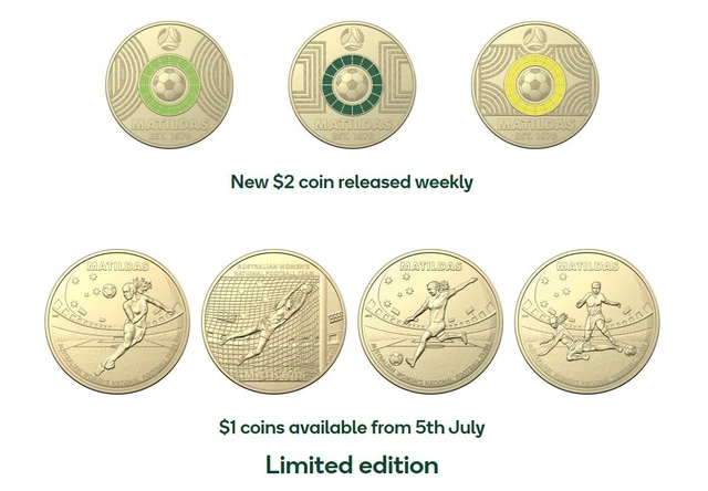 2023 MATILDAS COINS complete 7 coin set UNC from RAM bags $52.00 ...