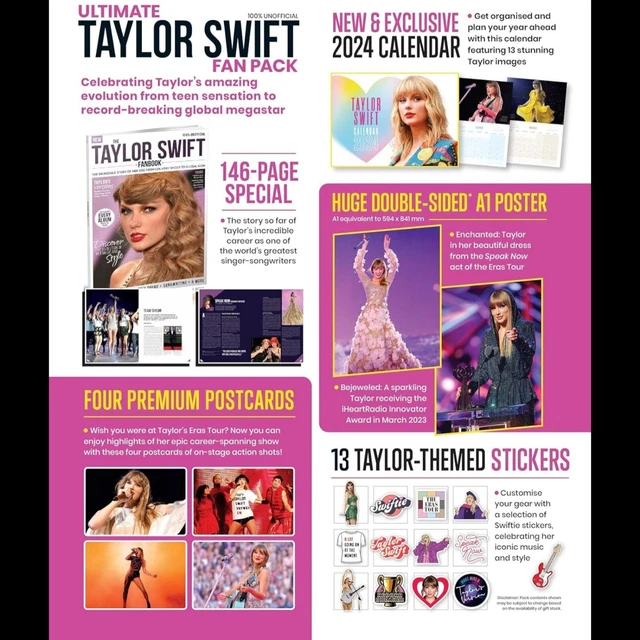 2023 2024 CALENDAR FAN PACK TAYLOR SWIFT Magazine 9 Gifts, 4 ARTCARD ...