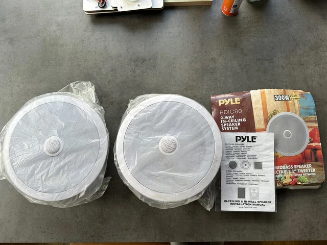 PYLE IN-CEILING 2-WAY 300W Speaker System Pdic80, In Ceiling Speaker, £ ...