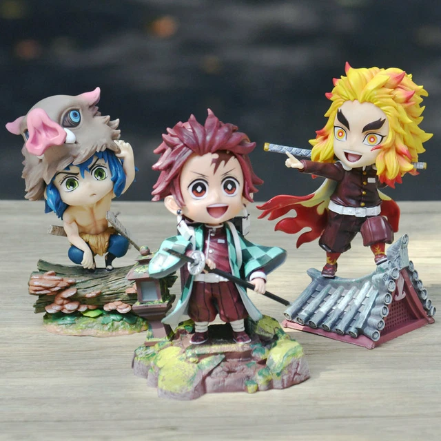 DEMON SLAYER: KIMETSU no Yaiba Main roles GK Perching PVC Statue show ...