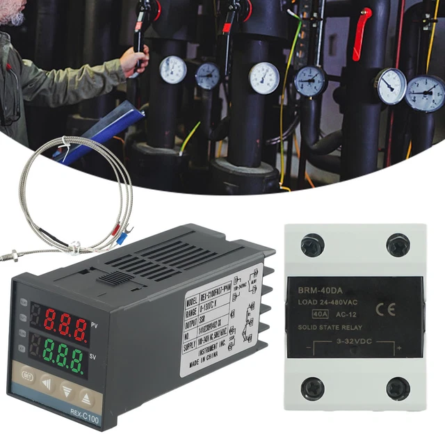 ADVANCED REXC100 DIGITAL PID Controller Kit with SSR 40DA and K Thermocouple £27.55 - PicClick UK