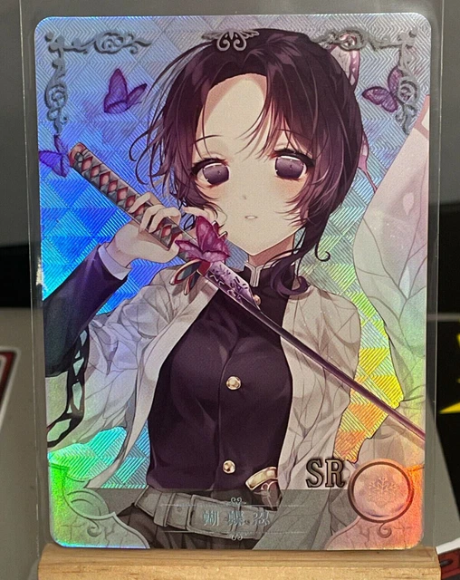 SHINOBU KOCHOU DEMON Slayer CARTE SR Anime Waifu Holo Card Goddess ...