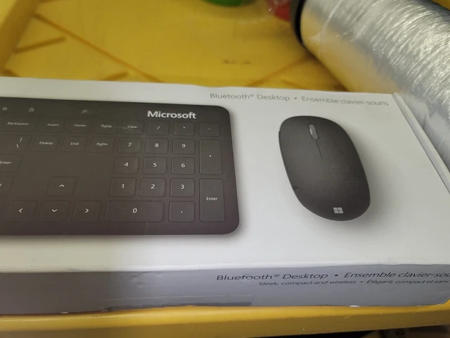 MICROSOFT 1898/1929 BLUETOOTH Wireless Optical Desktop Keyboard & Mouse ...