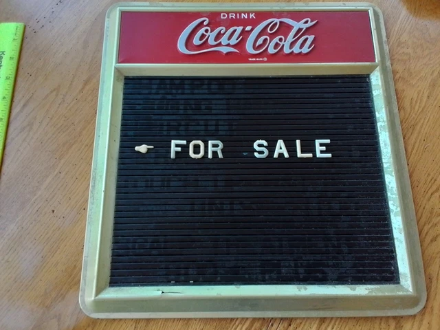 VTG. PLASTIC COCA Cola Menu Board With 100's of Letters & Numbers - 13 ...