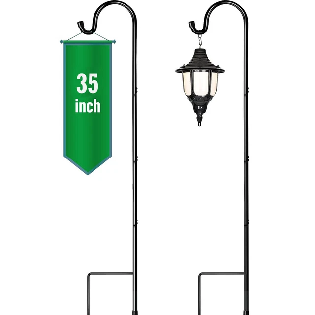 2PACK BLACK SHEPHERD’S Hooks 35 Inches Tall Plant Stand Hanger For ...