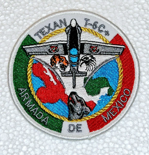 RARE MEXICAN AIR Force Texan T-6C Navy Squadron Embroidery Patch Mexico ...
