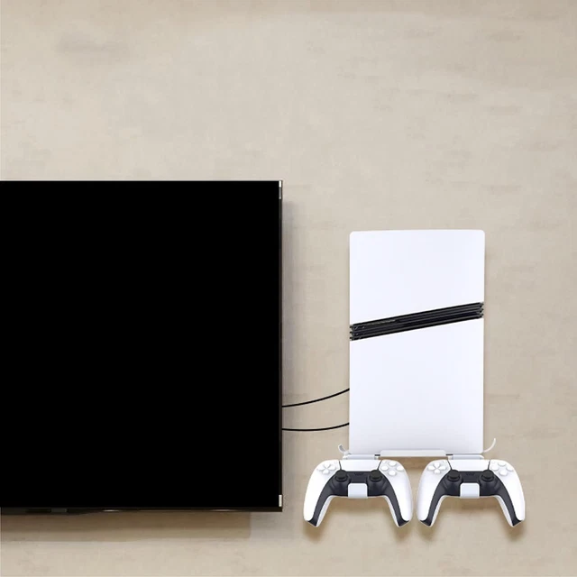 FOR PS5 PRO Wall Organizer with Sturdy Metal Bracket Elevate Your ...