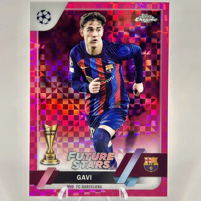 GAVI 2022-23 TOPPS Chrome UEFA Future Stars 178 Pink X-Fractor /250 FC ...