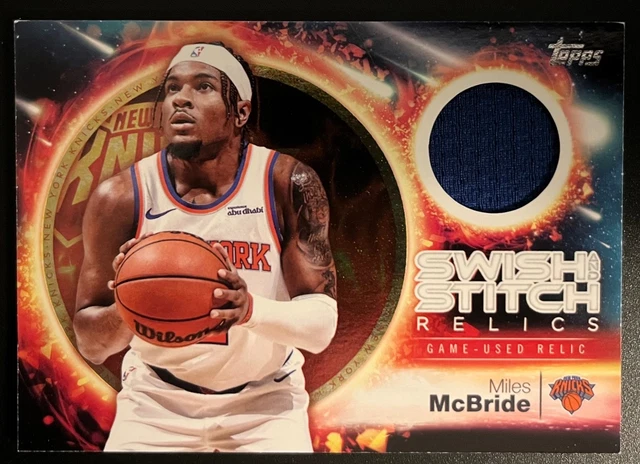 2025/26 TOPPS NBA Swish & Stitch Game Used Relic NY Knicks G Miles ...